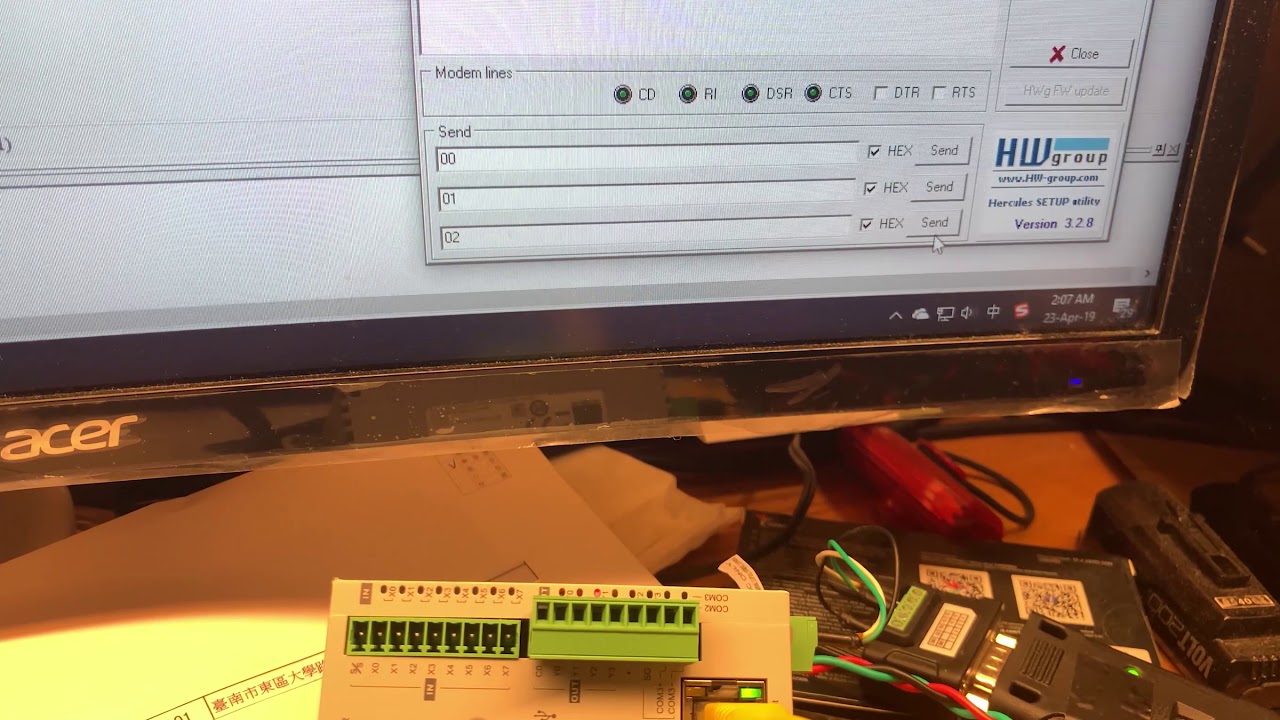 DELTA DVP-12SE RS485 RS CONTROL OUTPUT - YouTube