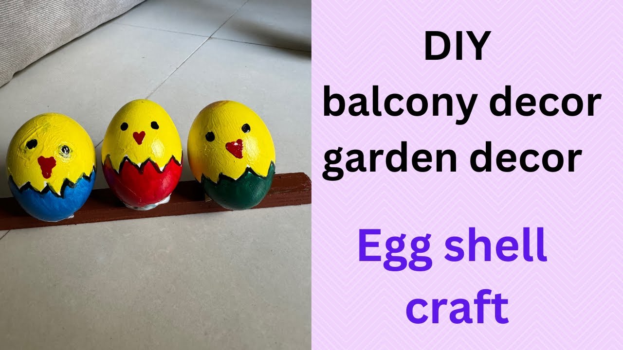 DIY balcony decor/ garden decor/Egg shell craft - YouTube