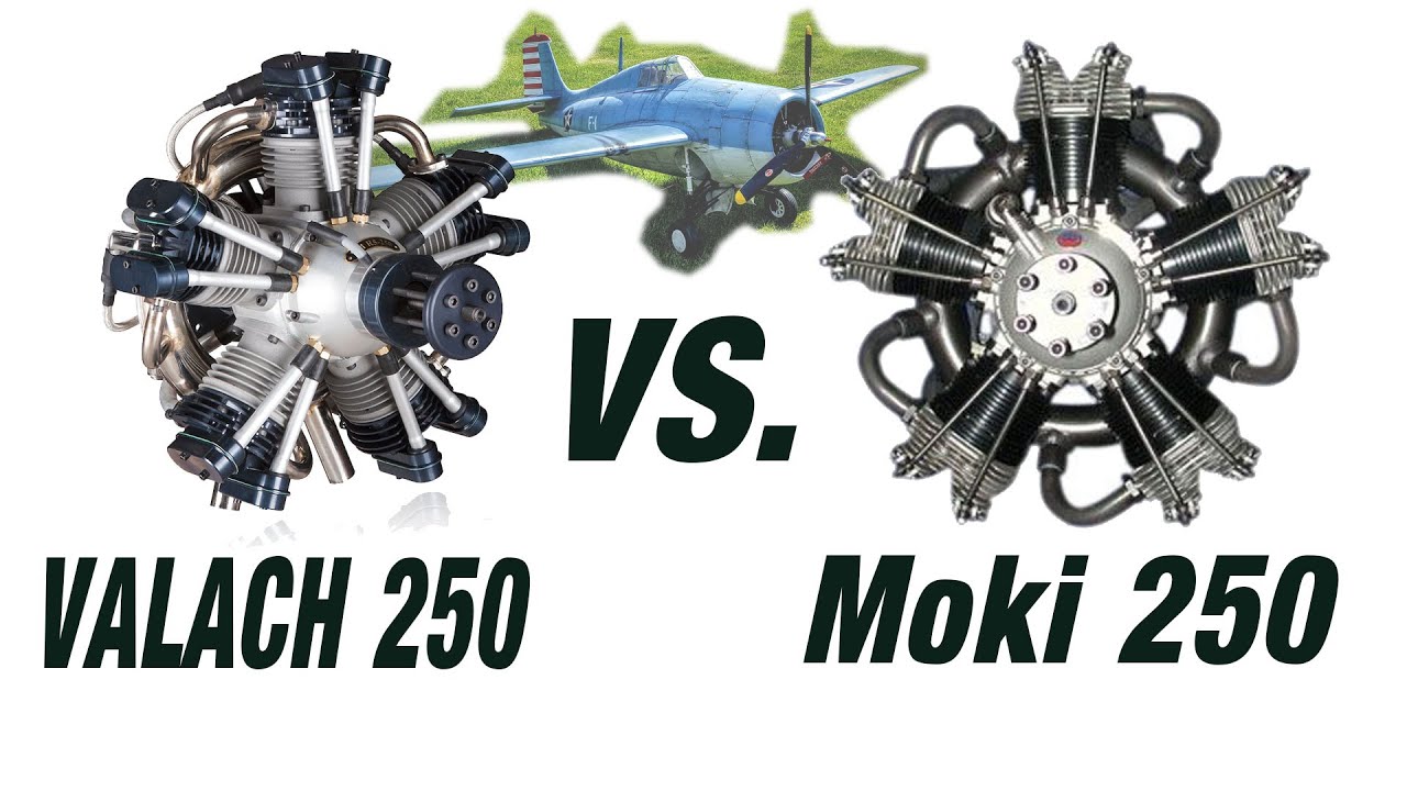 Valach vs. Moki radial engines - YouTube