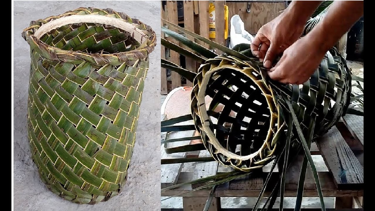 How To Weave A Coconut Leaf Basket Part 1 YouTube how-to-weave-a-coconut-leaf-basket-part-1-youtube