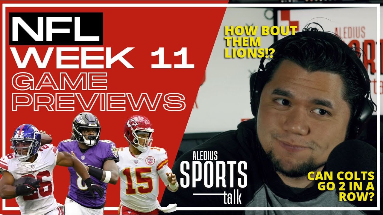 NFL Week 11 Game Previews | Lions go for 3 straight, Jeff Saturday goes ...