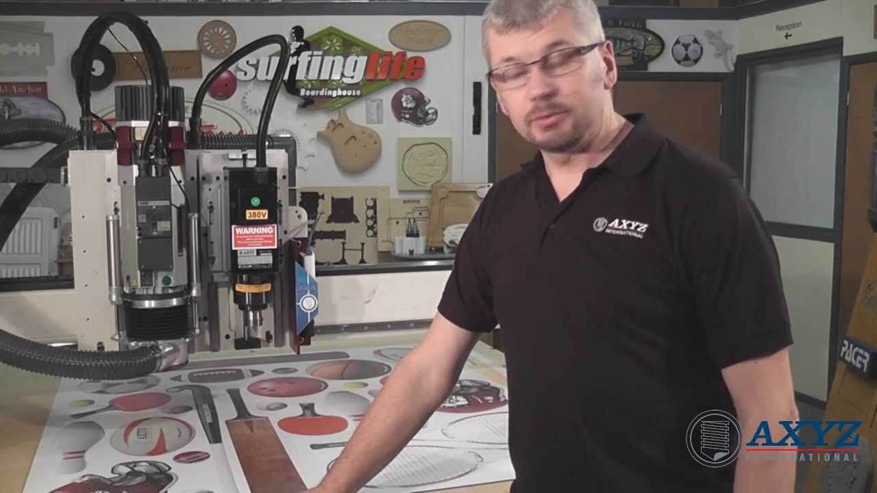 CNC Router Cutting Printed ACM | CNC Router | AXYZ International - YouTube