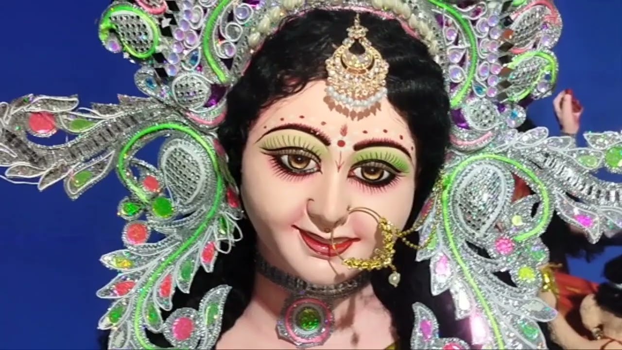 Durga Puja video|| Durga Mata ka original saree pehna hua roop#video # ...
