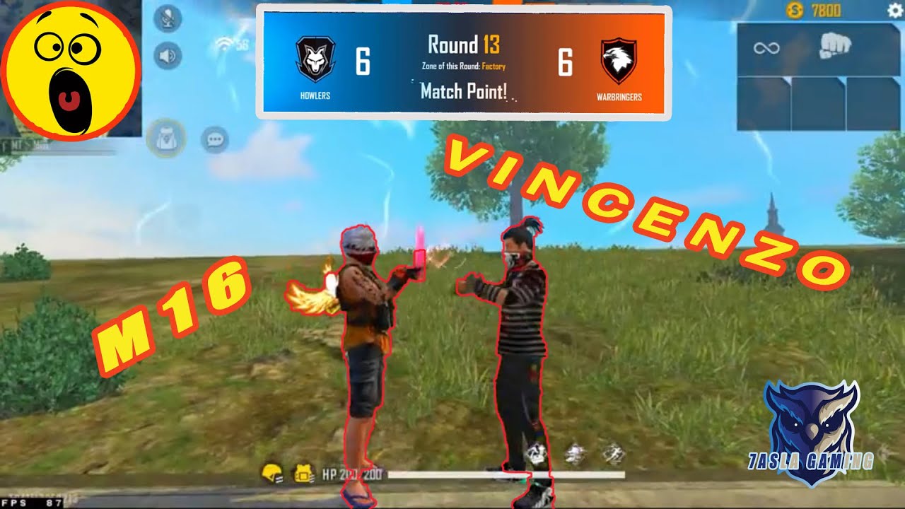 M16 يتحدVINCENZO في رووم خيالية 💥💥 M16 VS VINCENZO FREE FIRE - YouTube