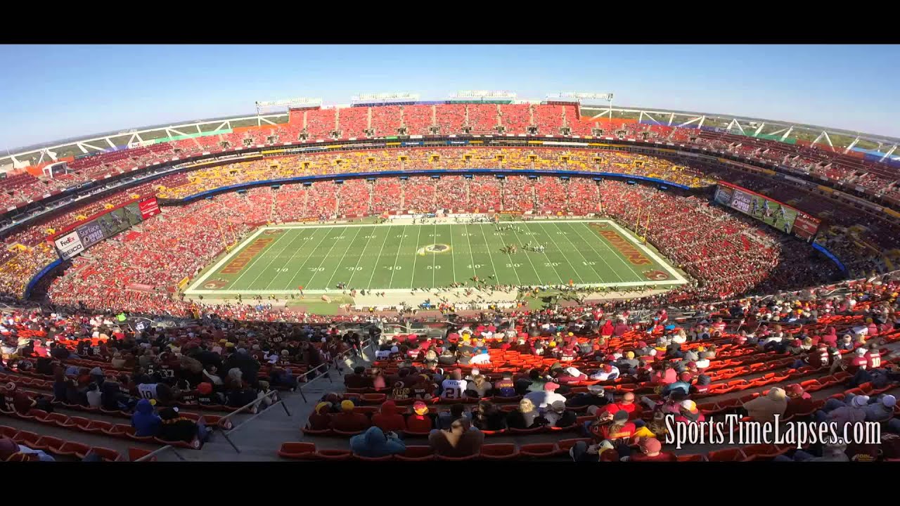 NFL Time Lapse: FedEx Field (Sideline) - YouTube