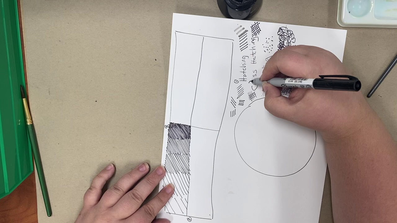 Ink Mark-making and Shading Demo - YouTube
