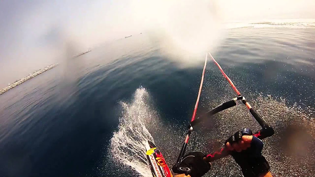 GoPro HD : Water Ski [Amazing Open Sea of Cyprus , Limassol] - YouTube