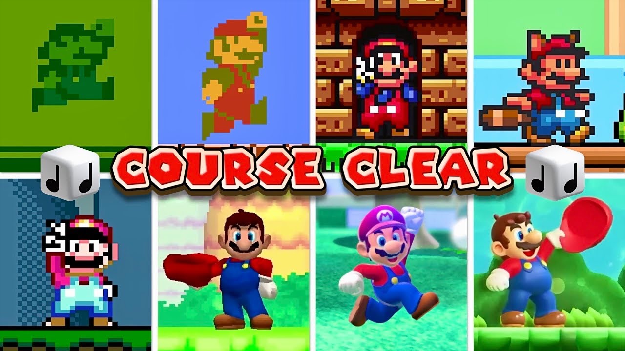 Evolution of Super Mario Course Clear Themes (1983 - 2023) - YouTube