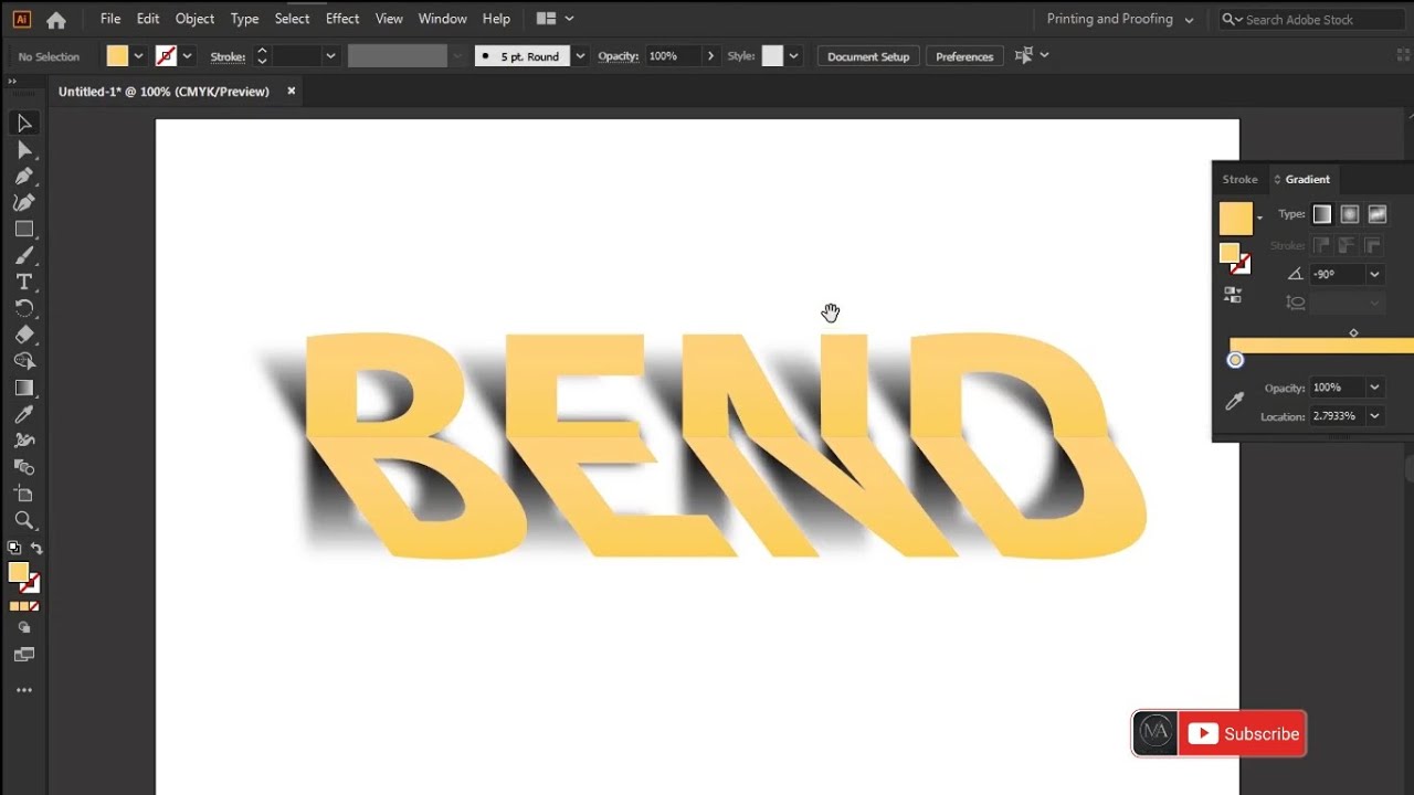 BEND LETTER EFFECT IN ADOBE ILLUSTRATOR | MASTAMAX ARTACHE - YouTube