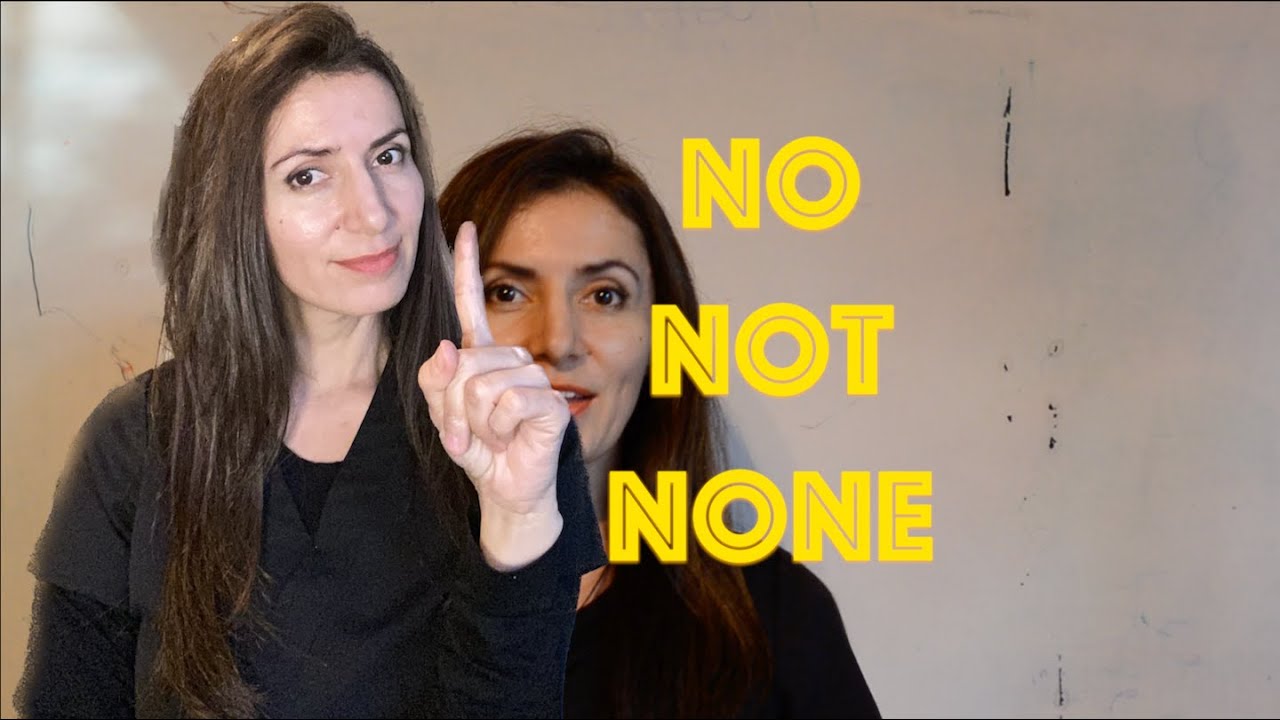 NO, NOT, NONE en INGLES - YouTube