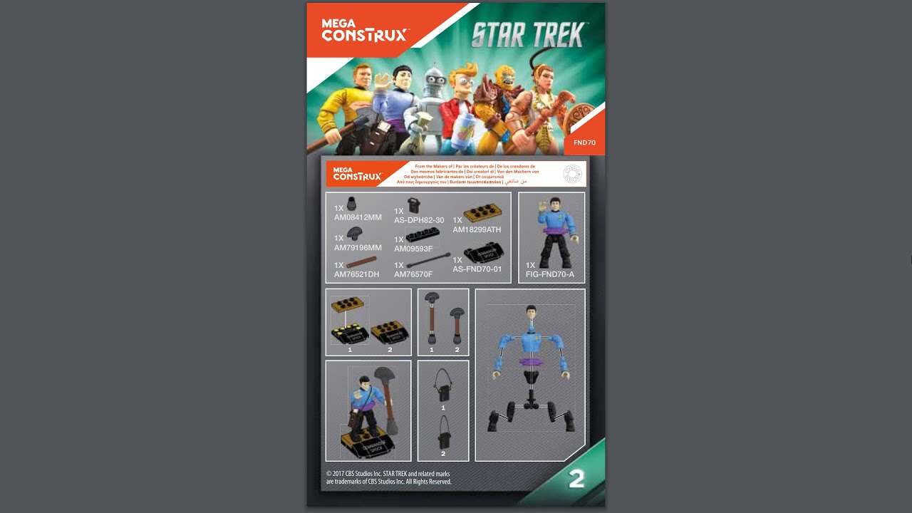 Commander Spock Instructions | Star Trek | FND70 | Mega Bloks ...