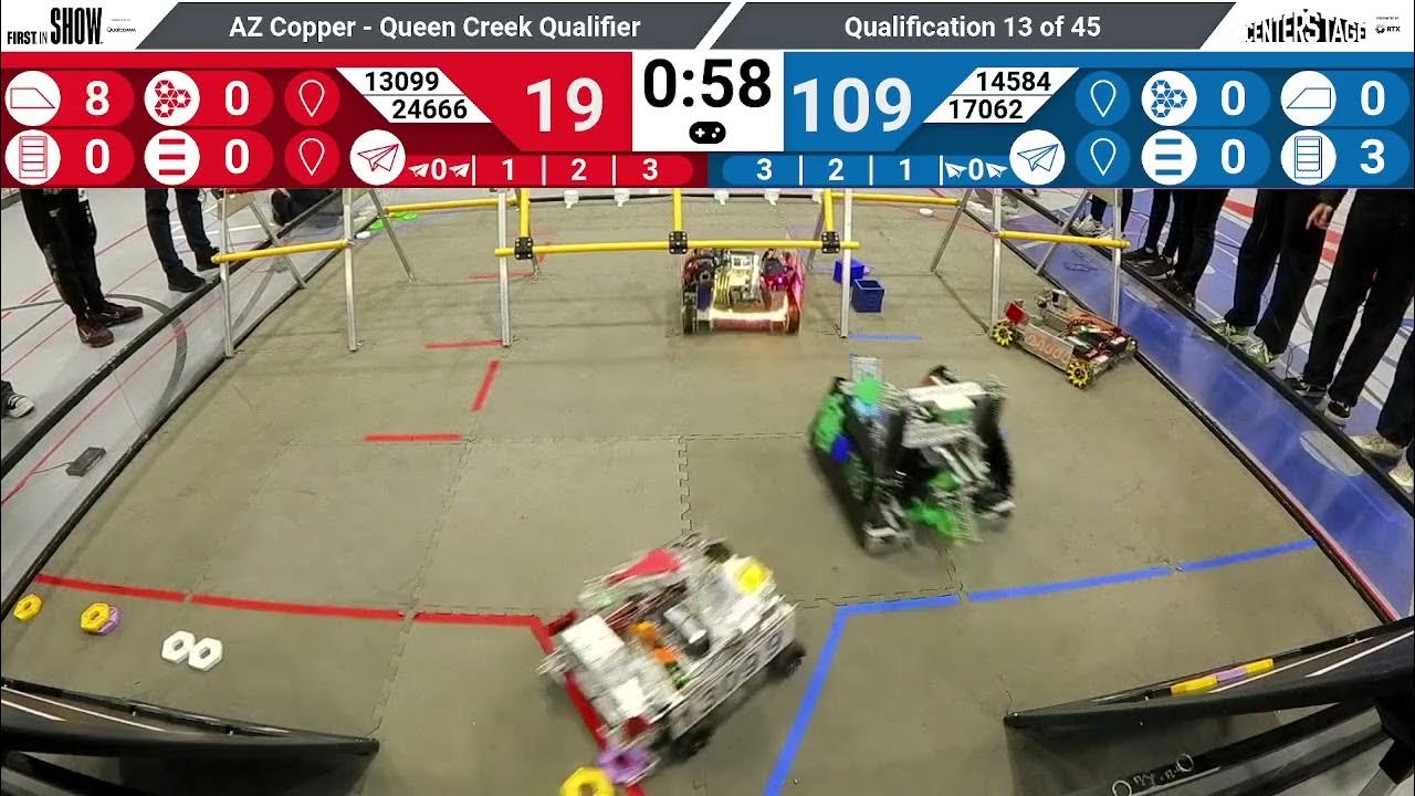 Arizona FIRST Tech Challenge 2023-2024 Copper Qualifier - Q13 - YouTube