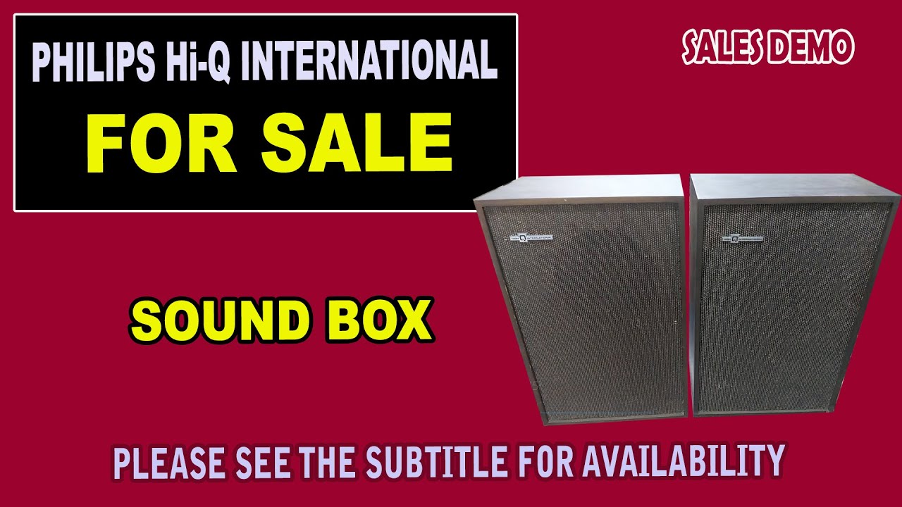 Philips Hi-Q International For sale | Sound Box for Sale - YouTube