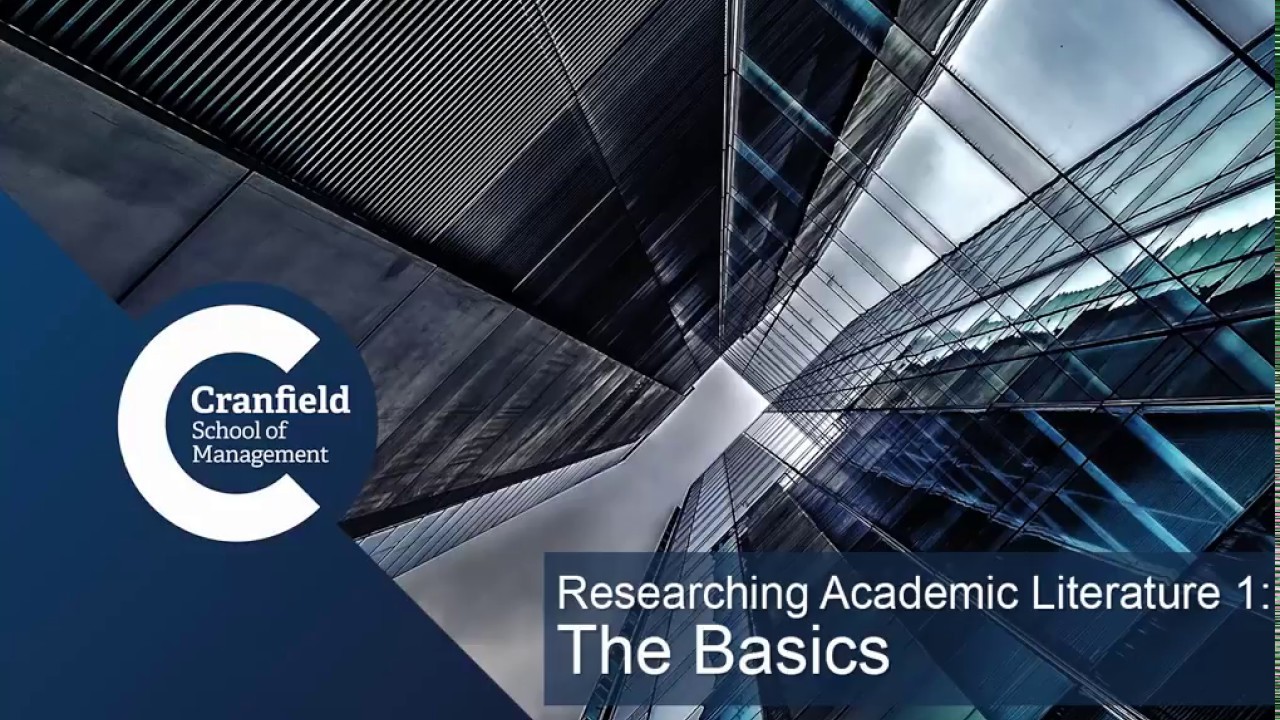 Researching academic literature 1: the basics - YouTube