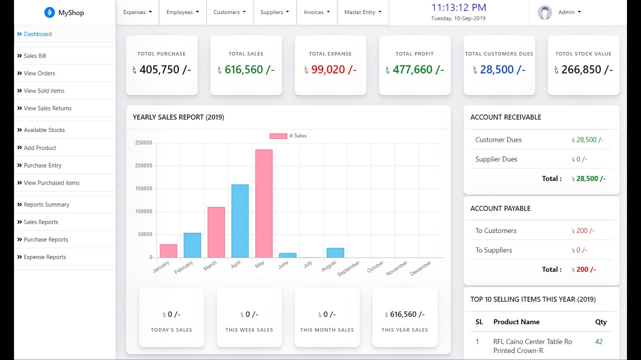 MyShop inventory Management System | Simple inventory system | POS ...