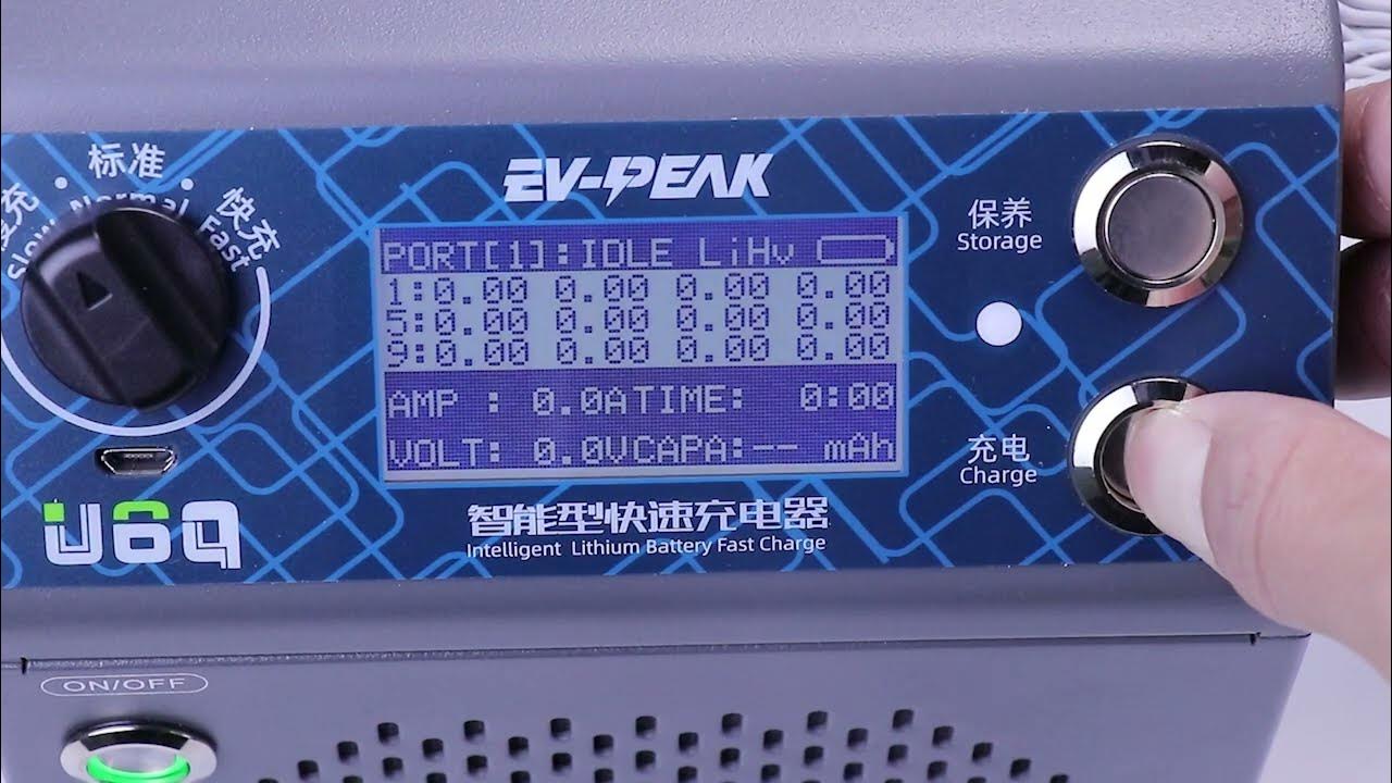 How to use EV-Peak 3000W Balance Charger U6Q? For Agriculture Spray Drone - YouTube