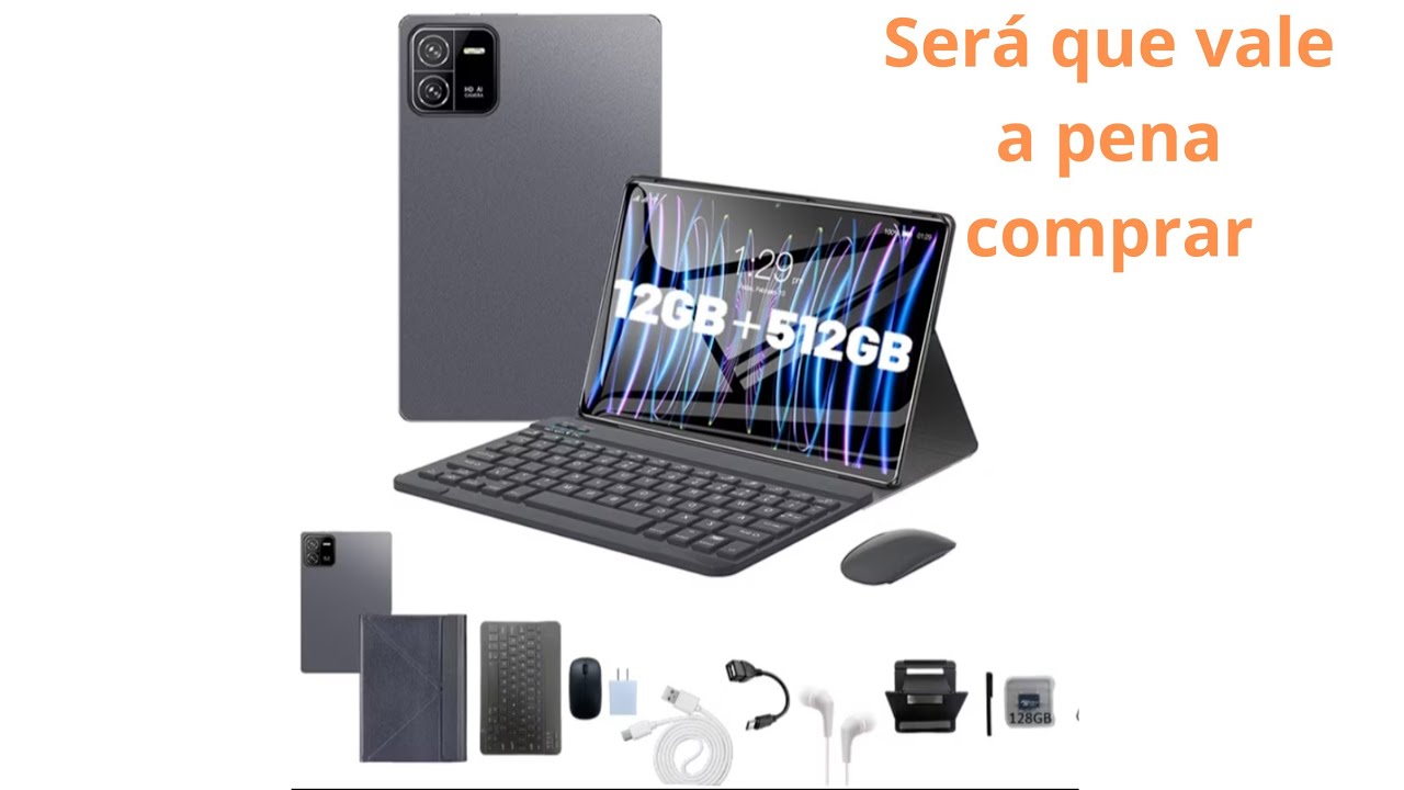 Tablet Pad 6 plus com teclado + rato + caso, 12 GB de RAM + 512 GB de ...