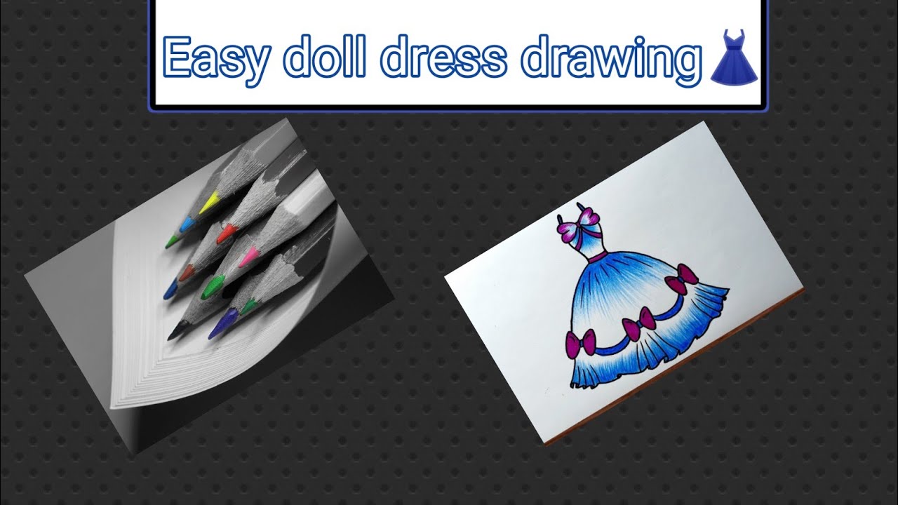how to draw very easy doll dress drawing step by step 🏻 - YouTube