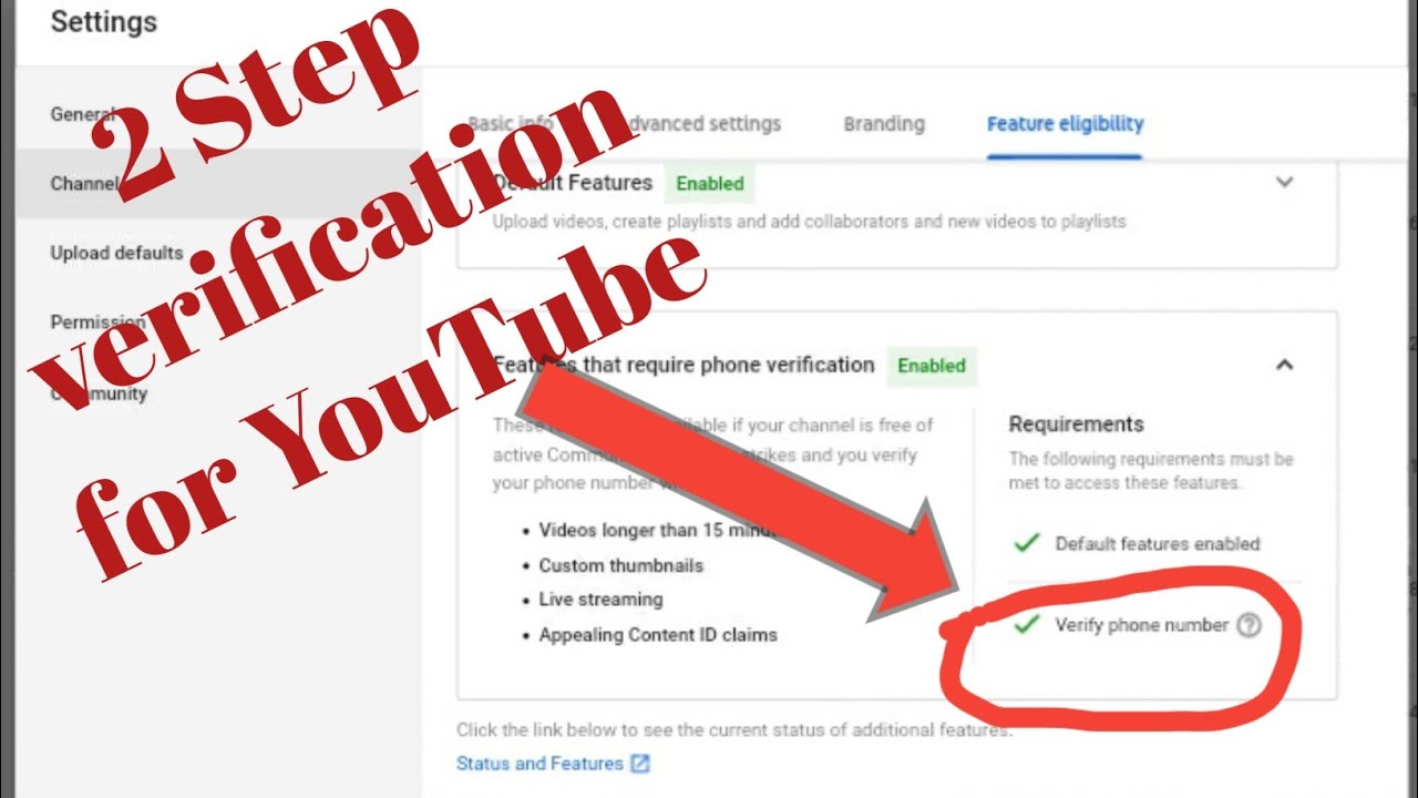 YouTube channel 2 step verification for 2020//YouTube verification ...