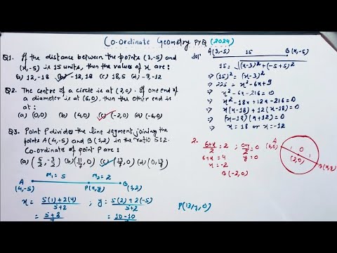 coordinate geometry class 10 / coordinate geometry class 10 pyq ...
