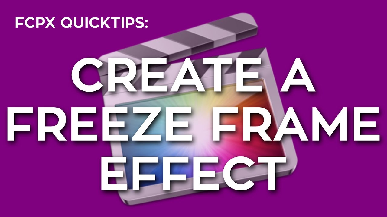Create a Freeze Frame Effect in FCPX - YouTube