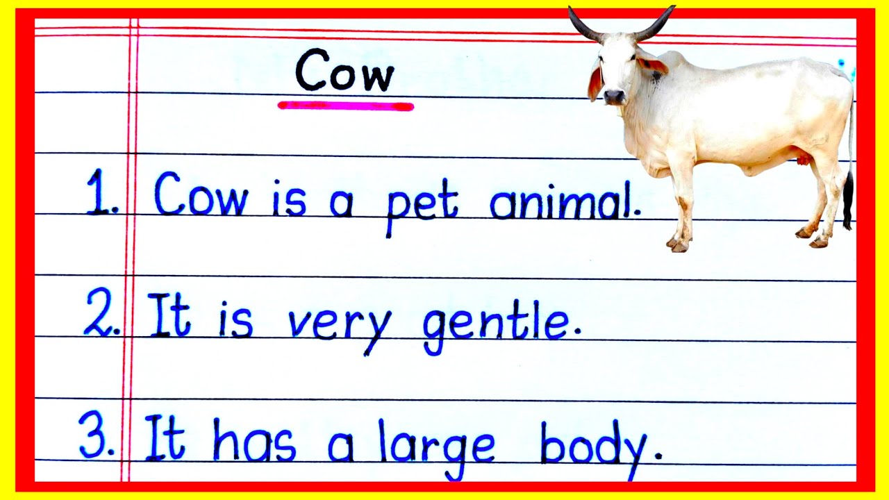 10 lines on Cow in English | Essay on Cow 10 lines | Cow Essay in ...