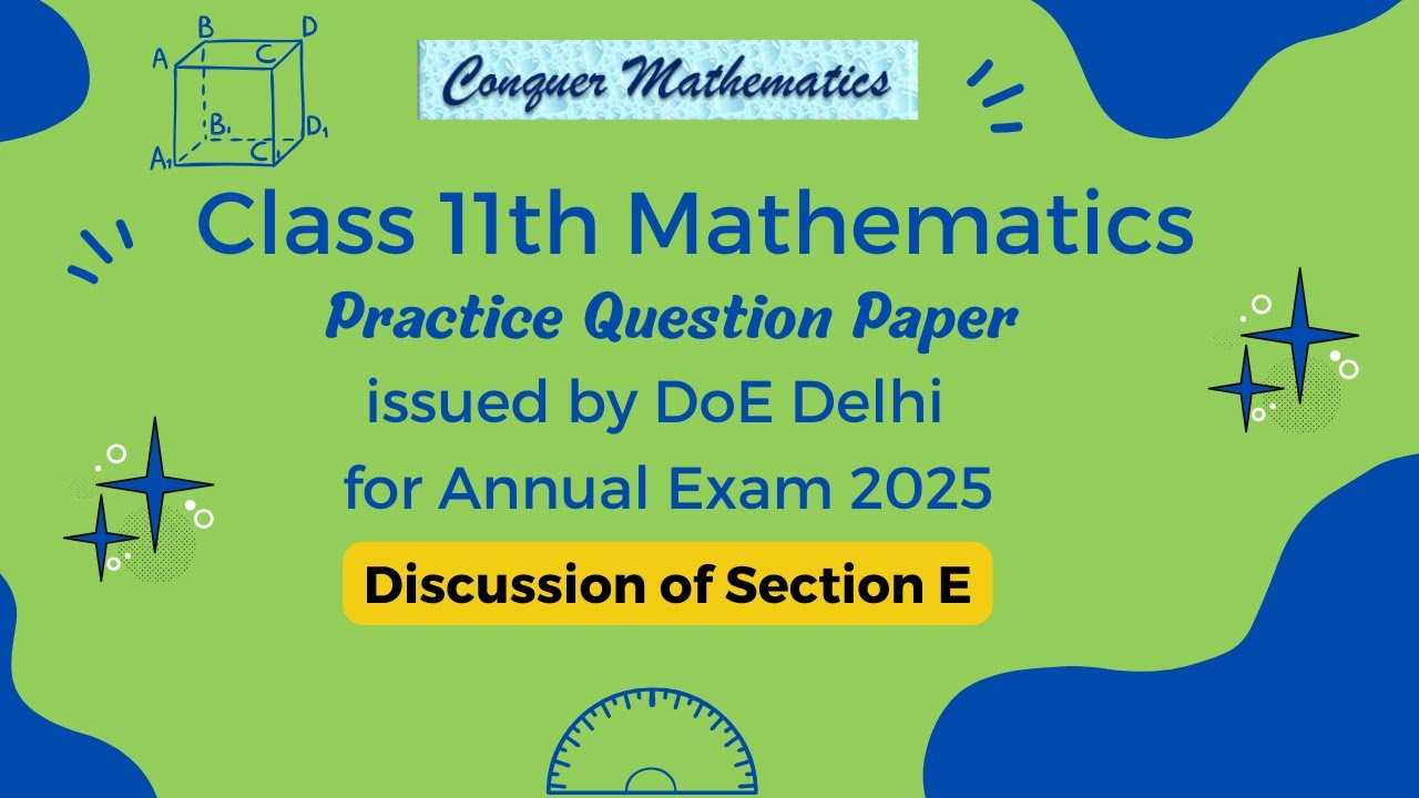 Class 11th Mathematics - Practice Question Paper for Annual Exam 2025 ...