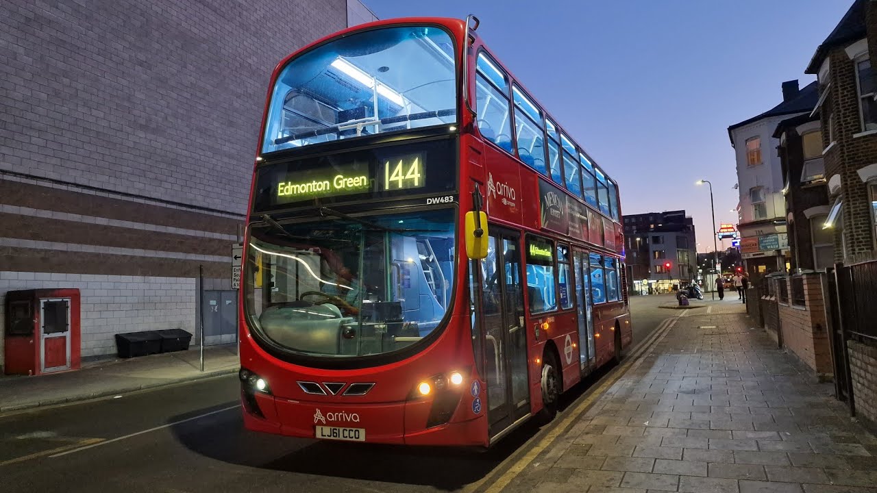 Arriva London DB300 Gemini 2 LJ61 CCO (DW483) on 144 to Edmonton Green ...