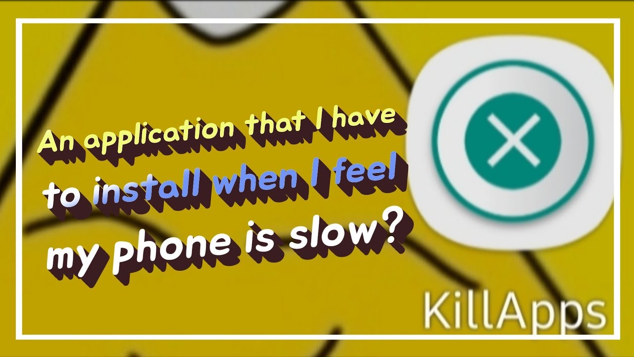 내폰이 느려질때 깔아야하는 앱 어플 An application that I have to download when my ...