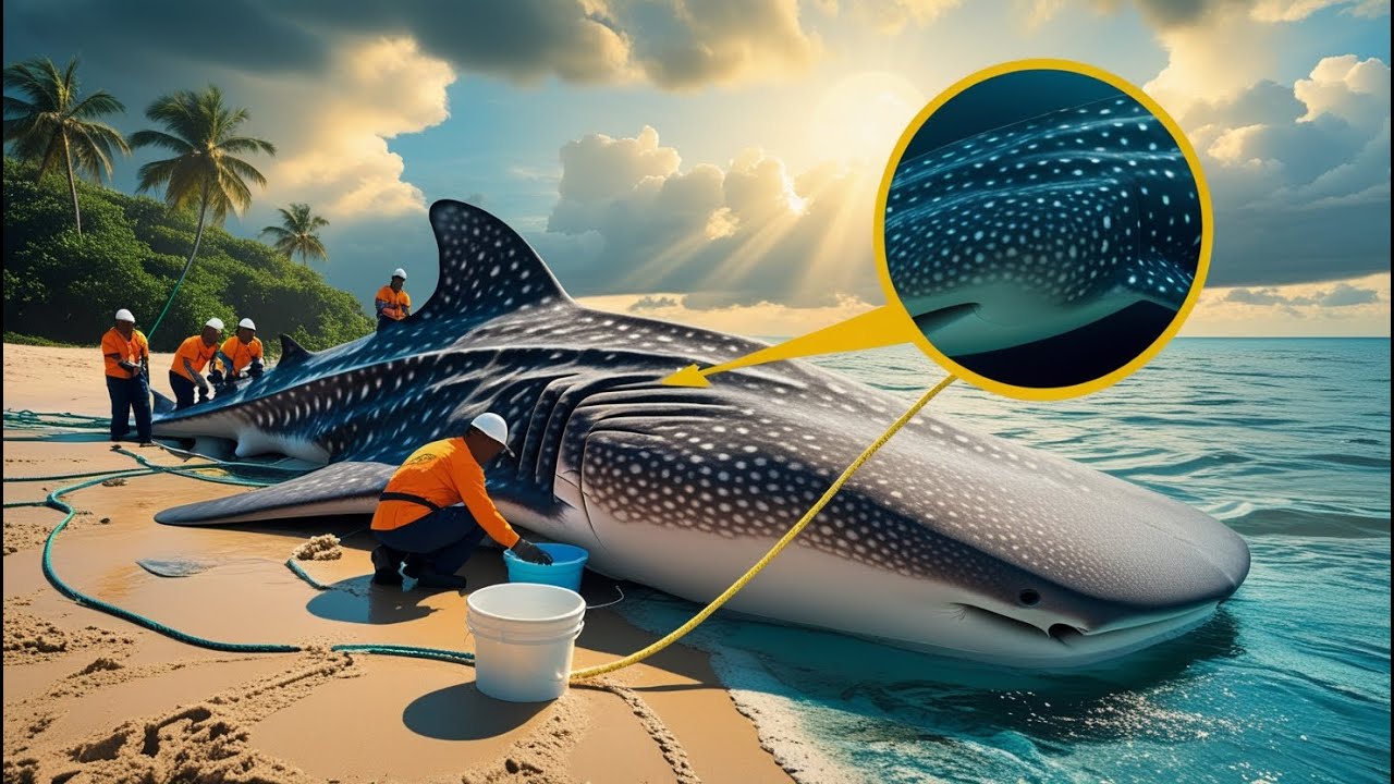 Heartwarming Rescue of a Stranded Whale Shark 🦈 - YouTube