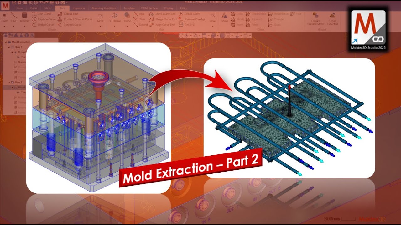 Intermediate Mold Extraction Tutorial for Simulation | Moldex3D Tips ...