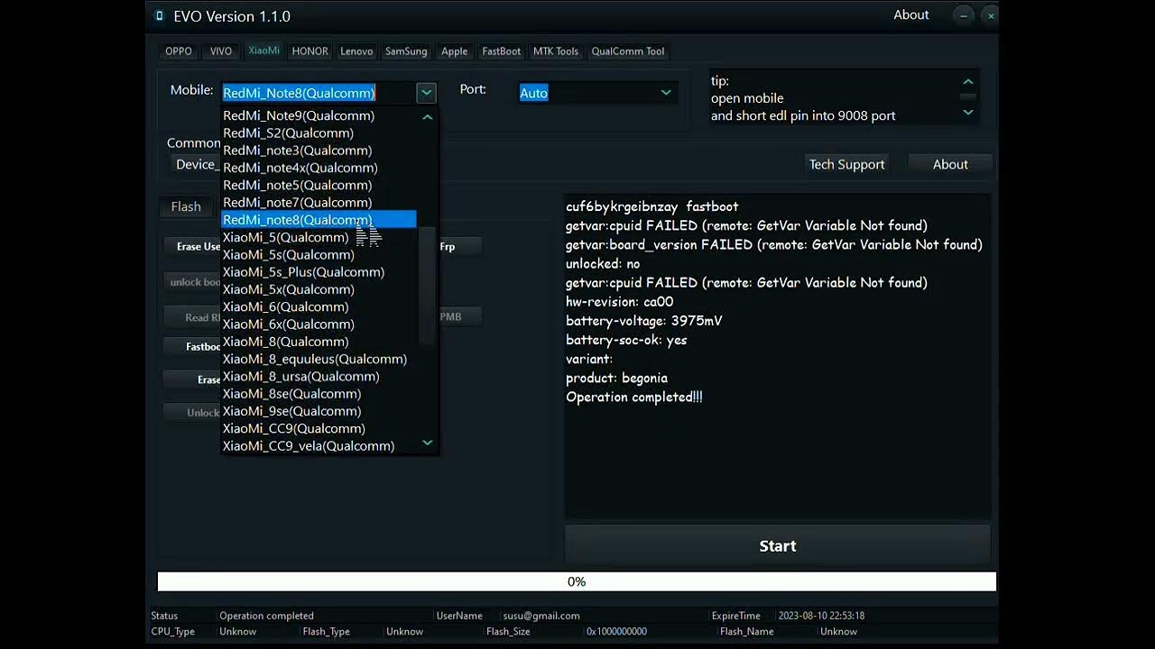 redmi mtk unlock bootloader with evondt tool - YouTube