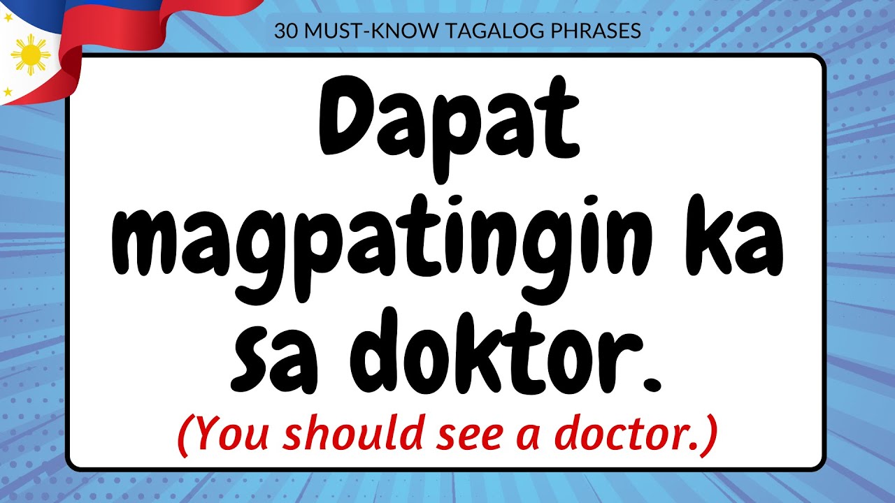30 MUST-KNOW TAGALOG ENGLISH PHRASES | Learn Filipino - YouTube