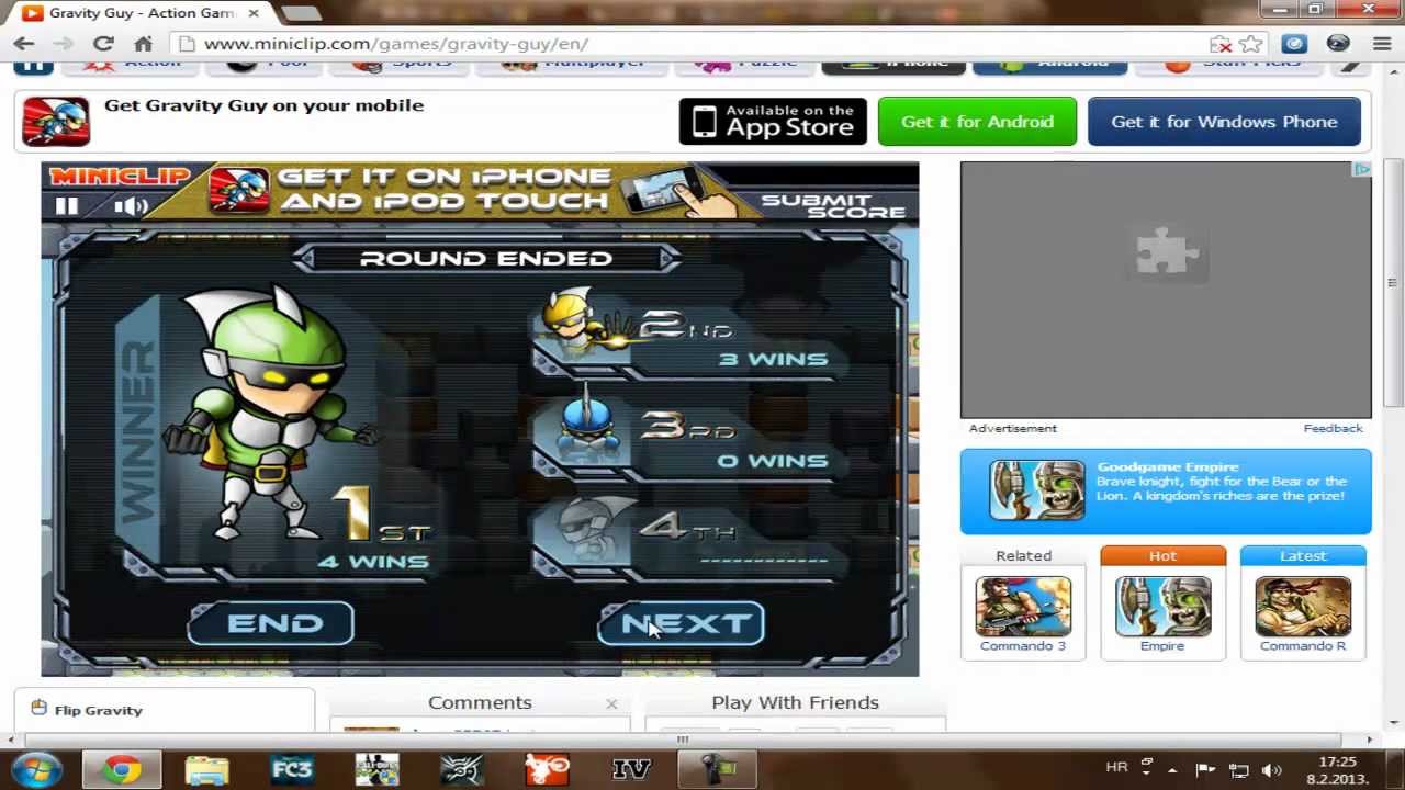 mini miniclip game (Gravity Guy) - YouTube