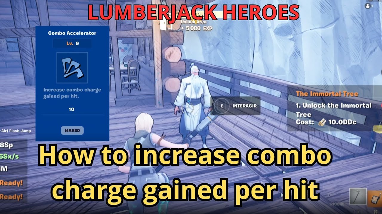 How to upgrade Combo strike Lumberjack heroes skills 2 MAP FORTNITE ...