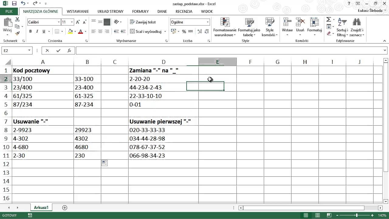 EXCEL - Zaawansowane Funkcje i Formuły | ZASTĄP oraz PODSTAW | strefakursow.pl #excel #exceltips ...