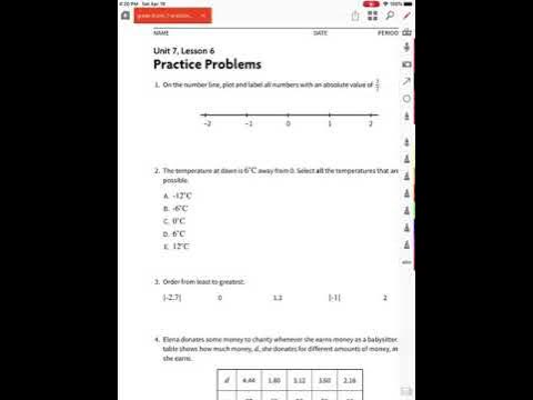 Unit 7 Lesson 6 answers - YouTube