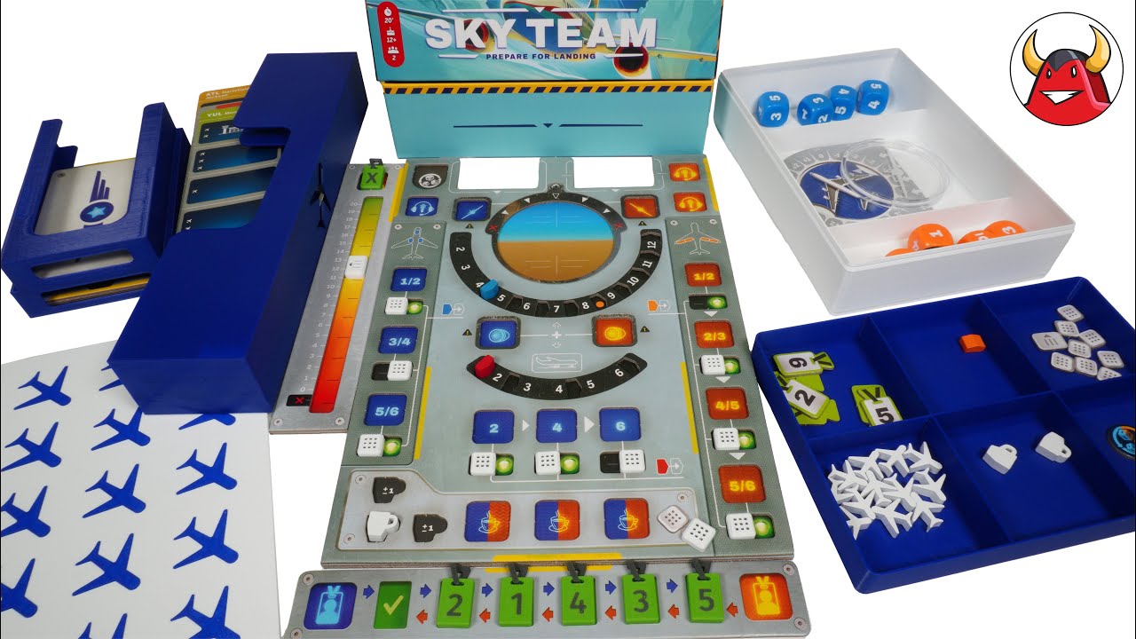 🛬 Sky Team Boardgame Brettspiel Insert Inlay Organizer - YouTube
