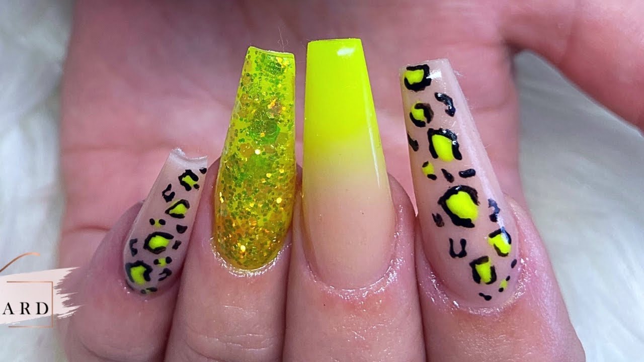 IM BACKKKK 😱 with a beautiful neon leopard print nail design - YouTube