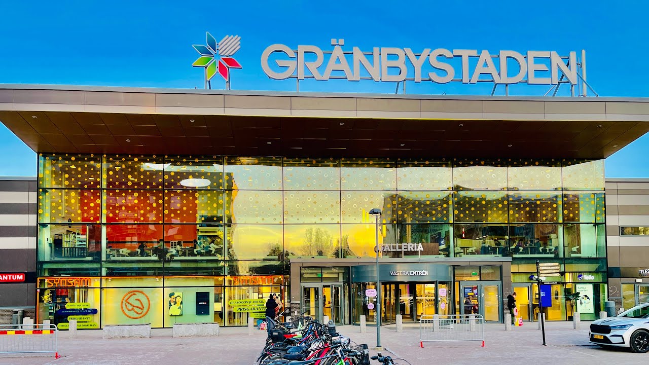 Sweden Uppsala Gränby Shopping Mall Walking tour in 4K - YouTube