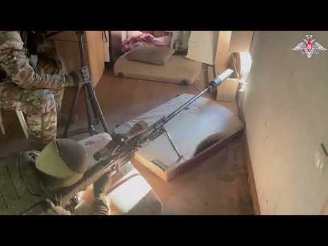 Russian Sniper Takes Out Ukrainian Soldiers Near Bakhmut