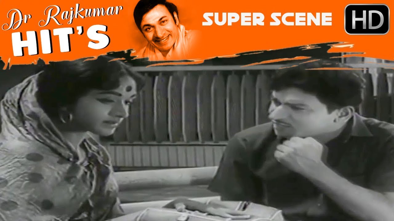 Rajkumar And Narasimharaju Comedy Scenes | Hasiru Thorana Kannada Movie ...