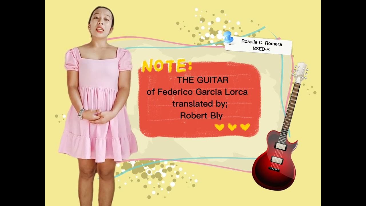 THE GUITAR of Federico Garcia Lorca and translated by; Robert Bly - YouTube