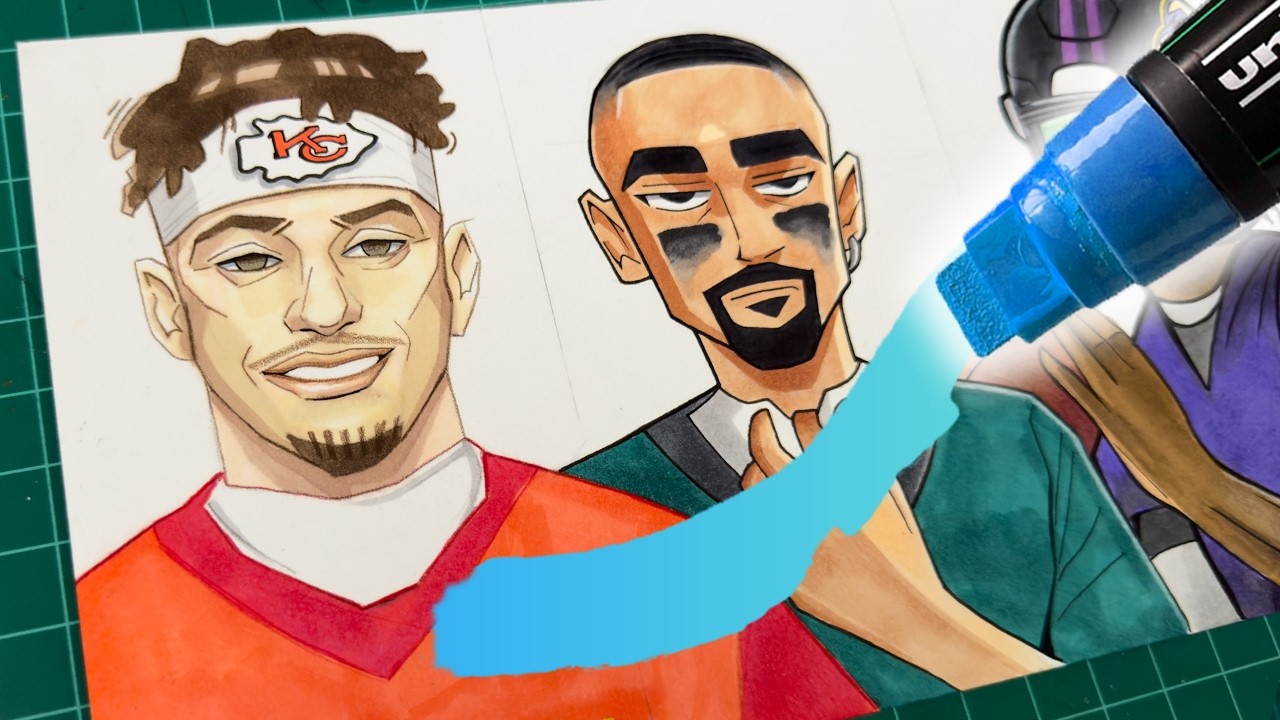 NFL QBs Drawn In WILD Art Styles!! 🏉🔥 - YouTube