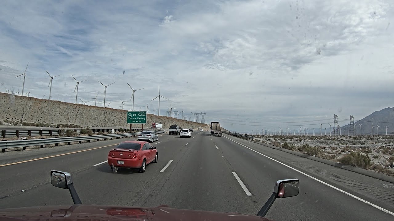 DESERT HOT SPRINGS, CALIFORNIA | Interstate 10 | Eastbound - YouTube