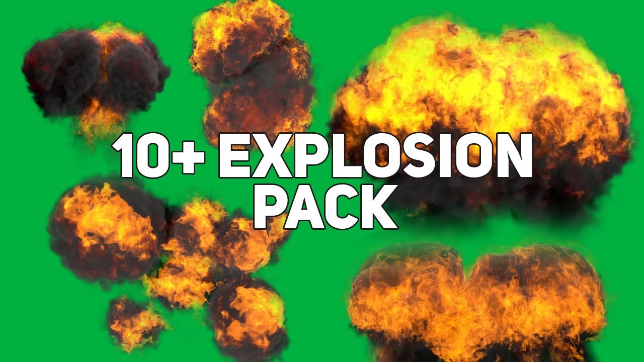 10 Explosions Pack Green Screen | Graphics & Animation - YouTube