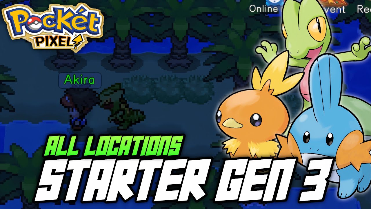 HOW TO GET ALL STARTERS GEN 3 | POCKET PIXEL - YouTube