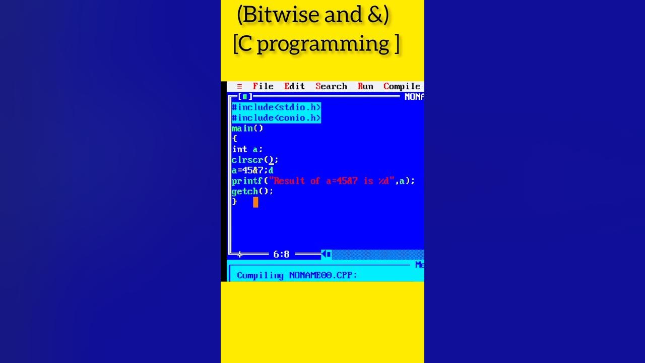 Bitwise and & gate in c programming in coding #shorts #india - YouTube