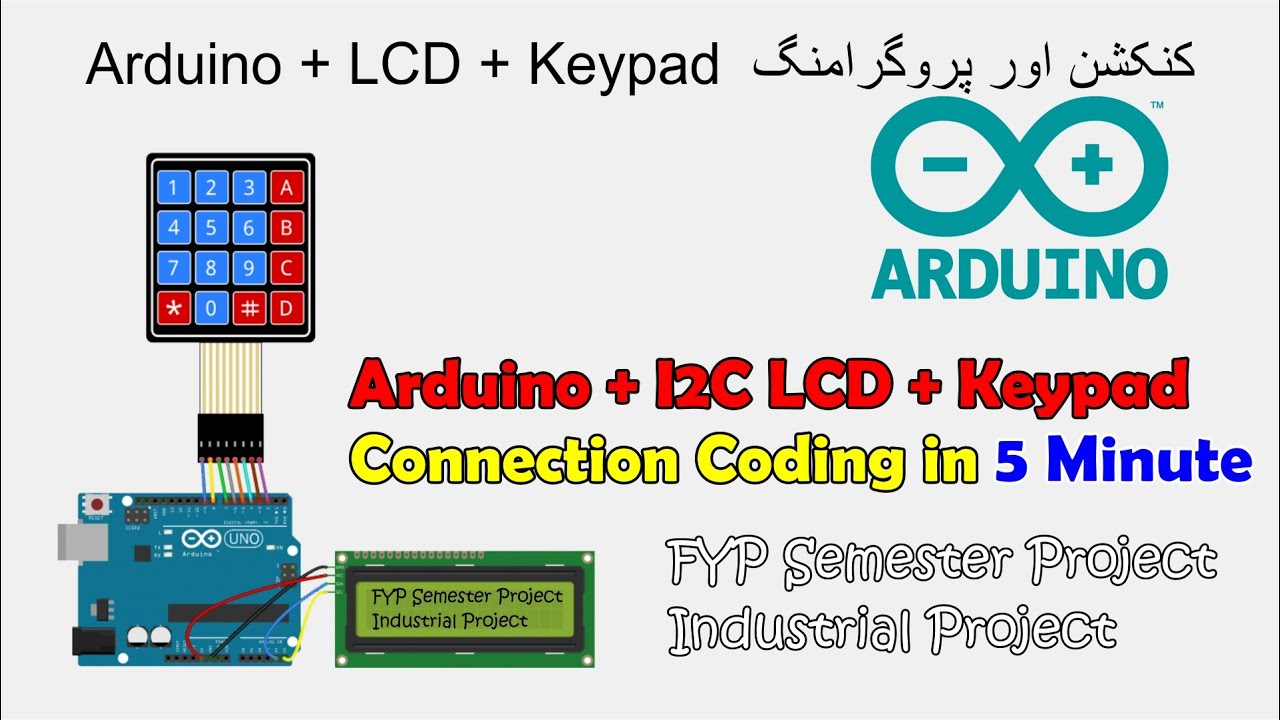 Arduino I2c Lcd 16x2 20x4 With Keypad Interface Fyp Semester Tutorial 9135