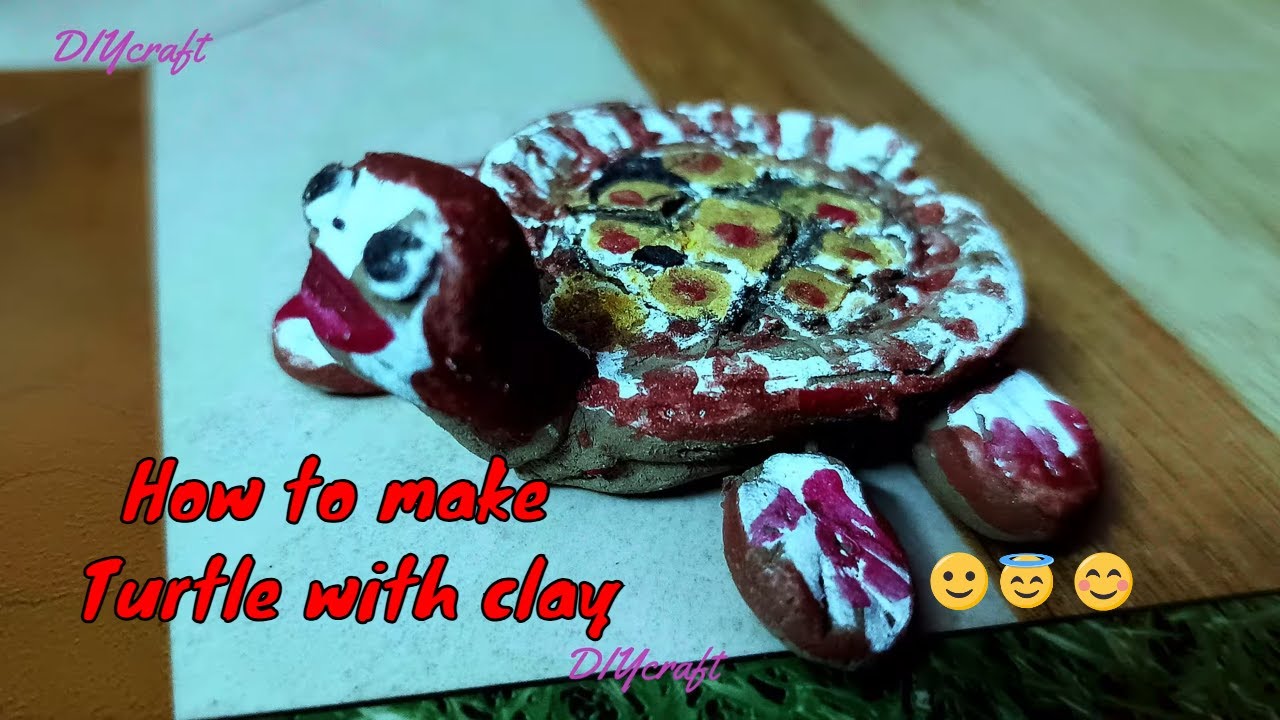 How to make Turtle with clay - YouTube